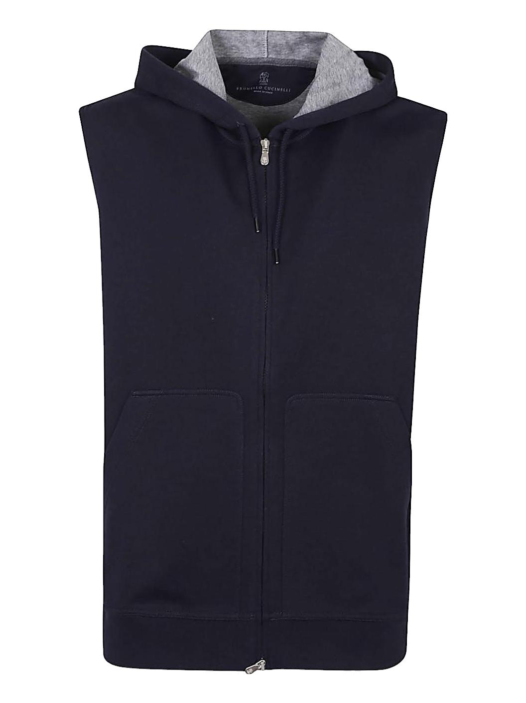 BRUNELLO CUCINELLI BRUNELLO CUCINELLI Cotton-Cashmere Blend Sleeveless Hoodie