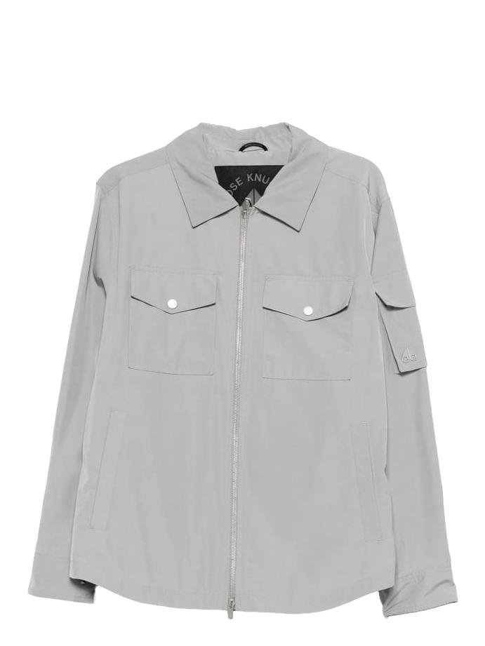 CALVIN KLEIN Cotton Blend Zip Up Shirt Jacket