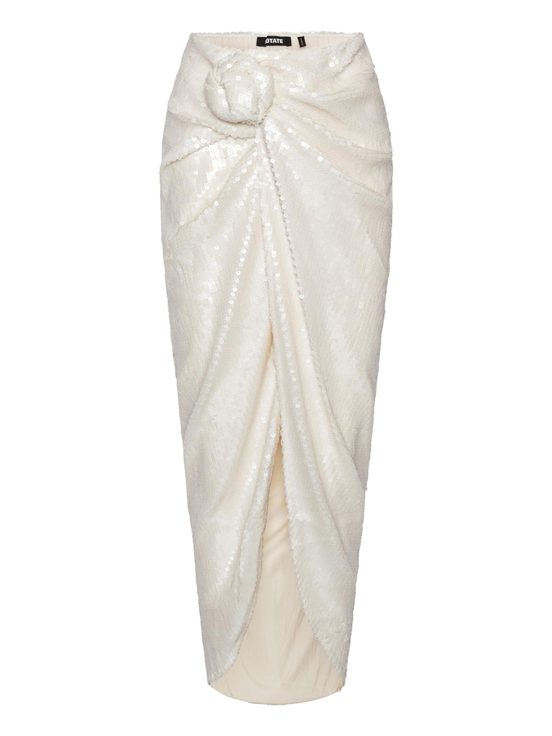 MOSCHINO Moschino Couture Asymmetrical Silk and Lace Evening Top