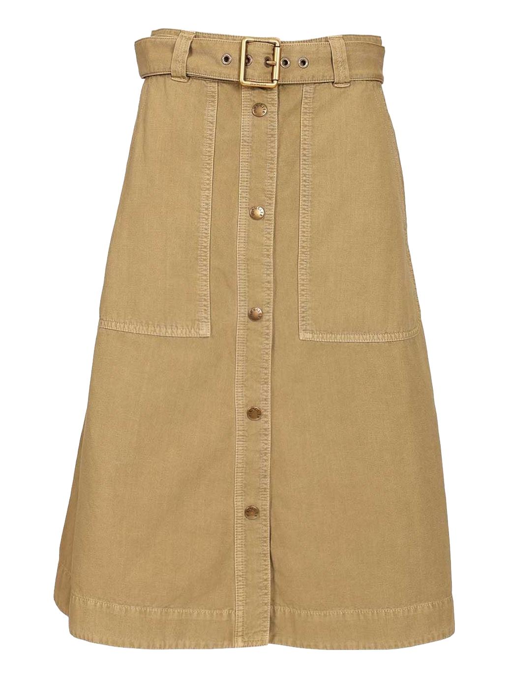 MONCLER MONCLER Cotton Midi Skirt with Belt