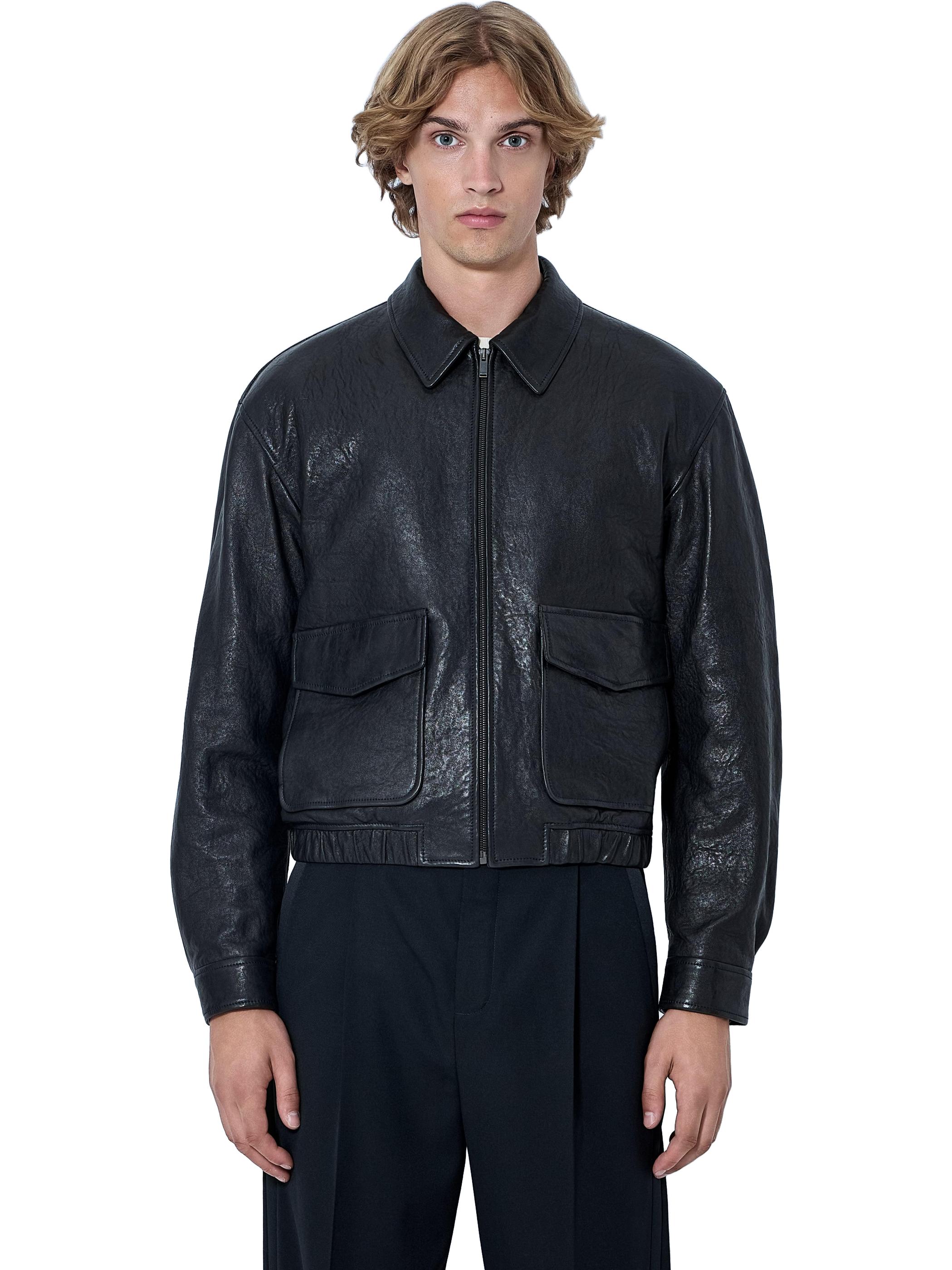 SAINT LAURENT SAINT LAURENT Zip-Front Leather Jacket