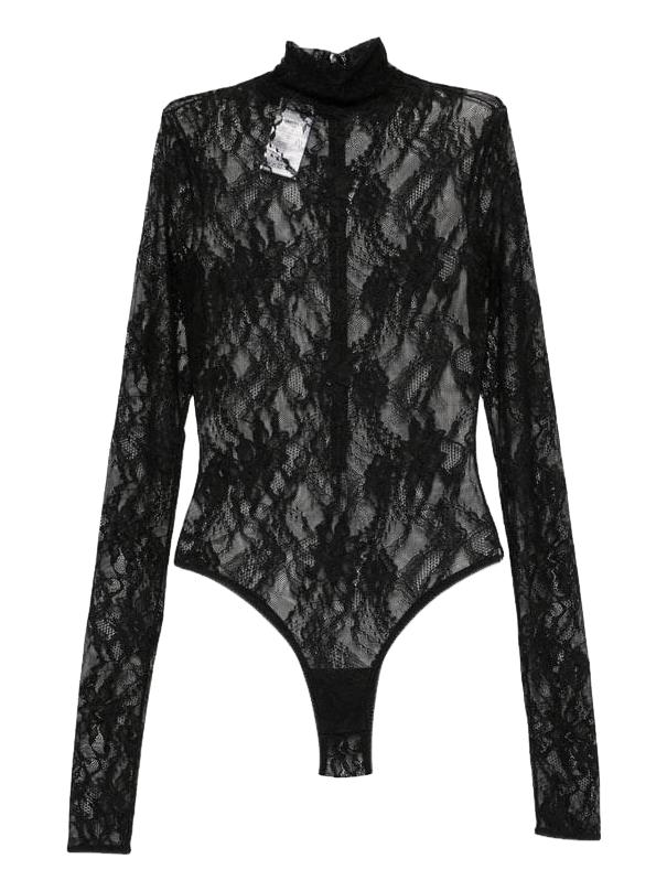 ANDAMANE THE ANDAMANE Loli Lace-Panelled Cropped Trousers