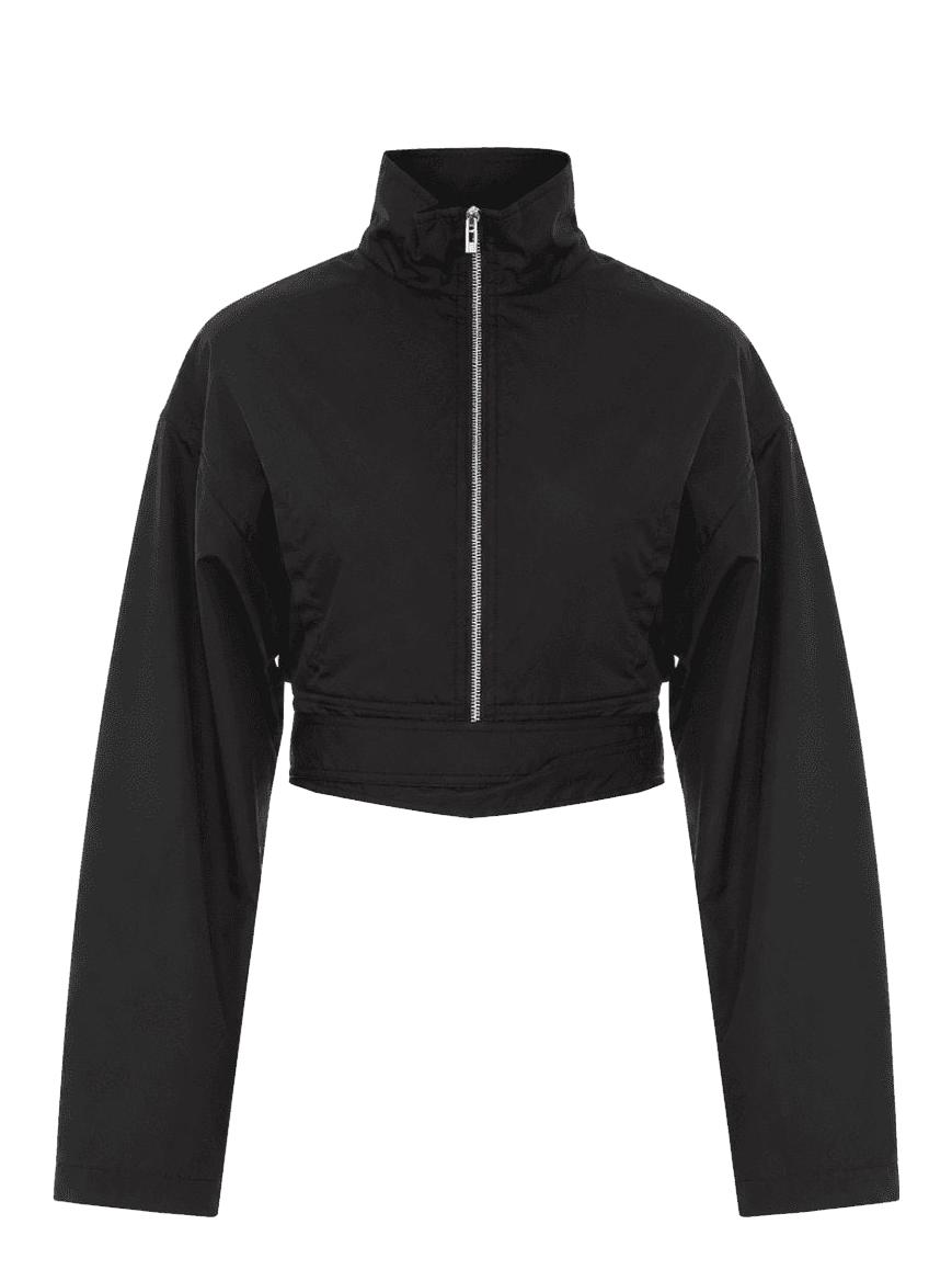 REEBOK Logo-Embroidered Cropped Track Jacket