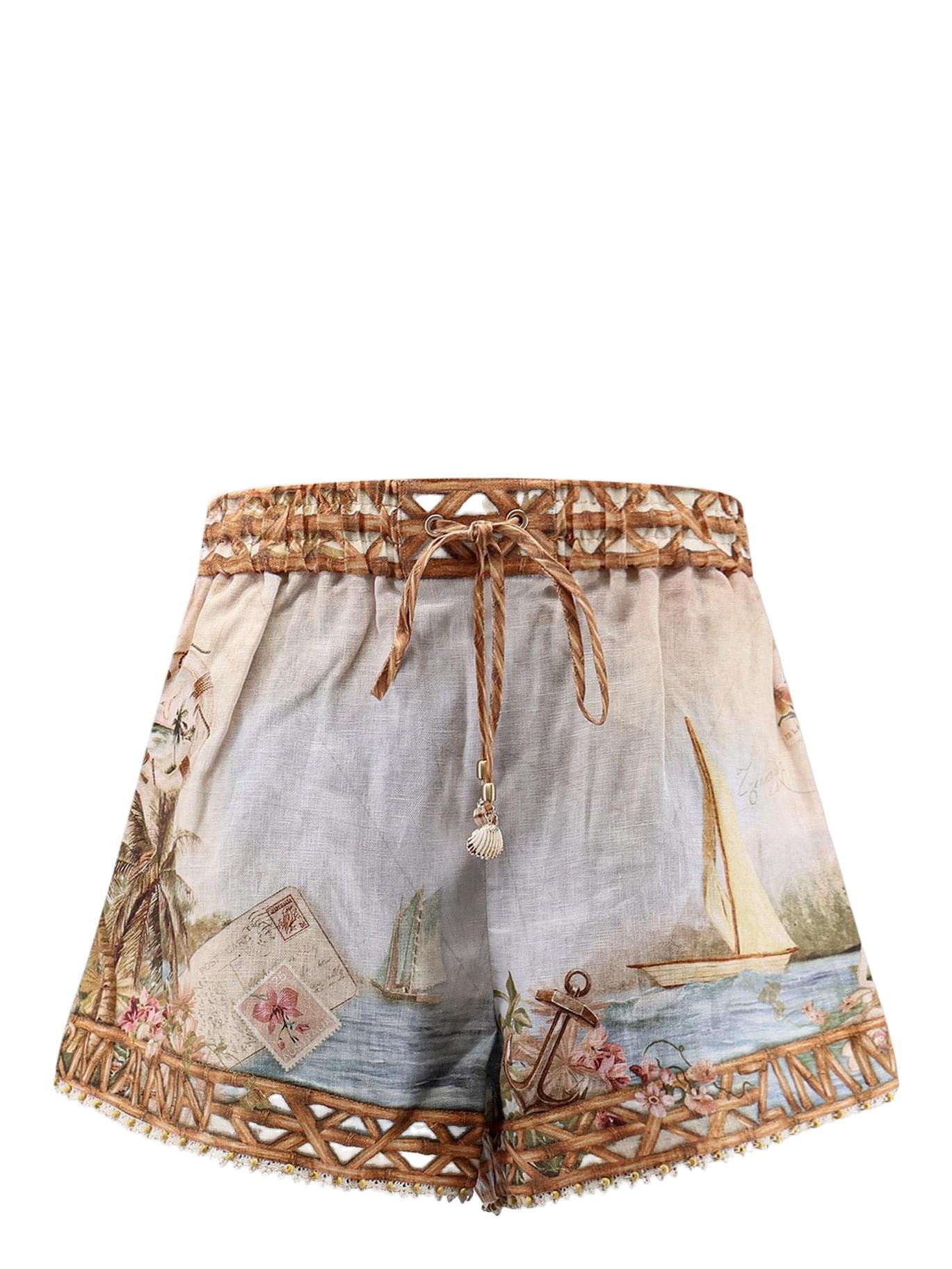 ZIMMERMANN Zimmermann Mahon Printed Linen Button-Up Shirt