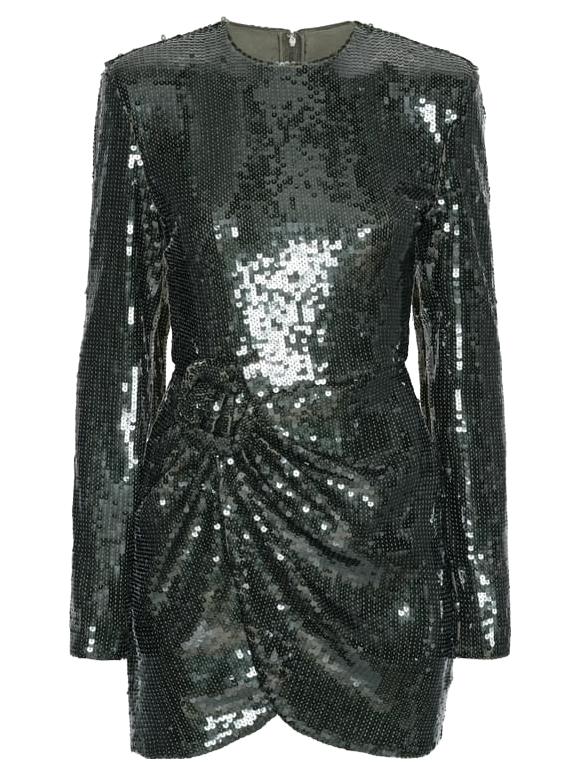 ROTATE BY BIRGER CHRISTENSEN ROTATE Sequin Embellished Long Sleeve Mini Dress