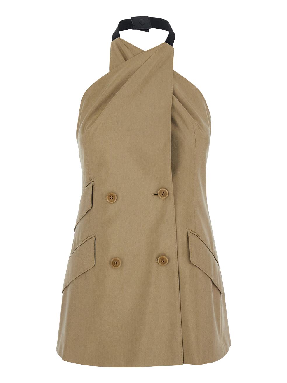 ELISABETTA FRANCHI Elisabetta Franchi Two-Tone Viscose Blend Mini Dress