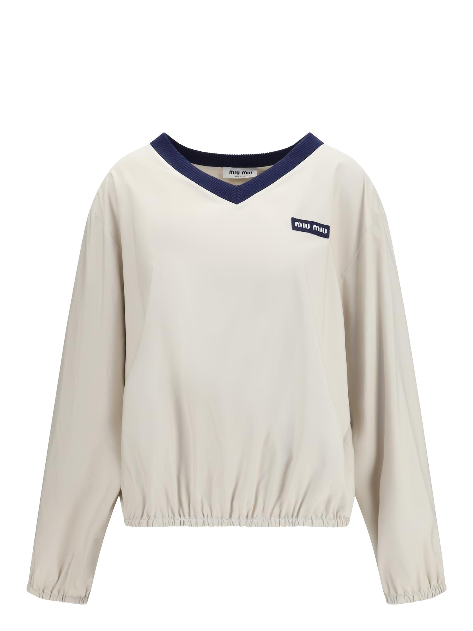 MIU MIU MIU MIU Cotton Twill Mini Skirt