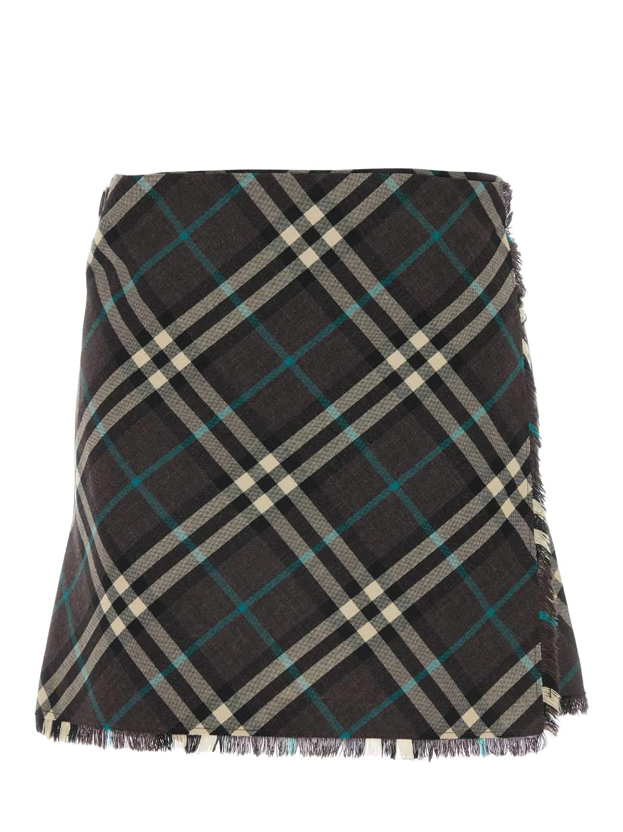 BURBERRY Burberry Checked Drawstring Mini Bucket Bag