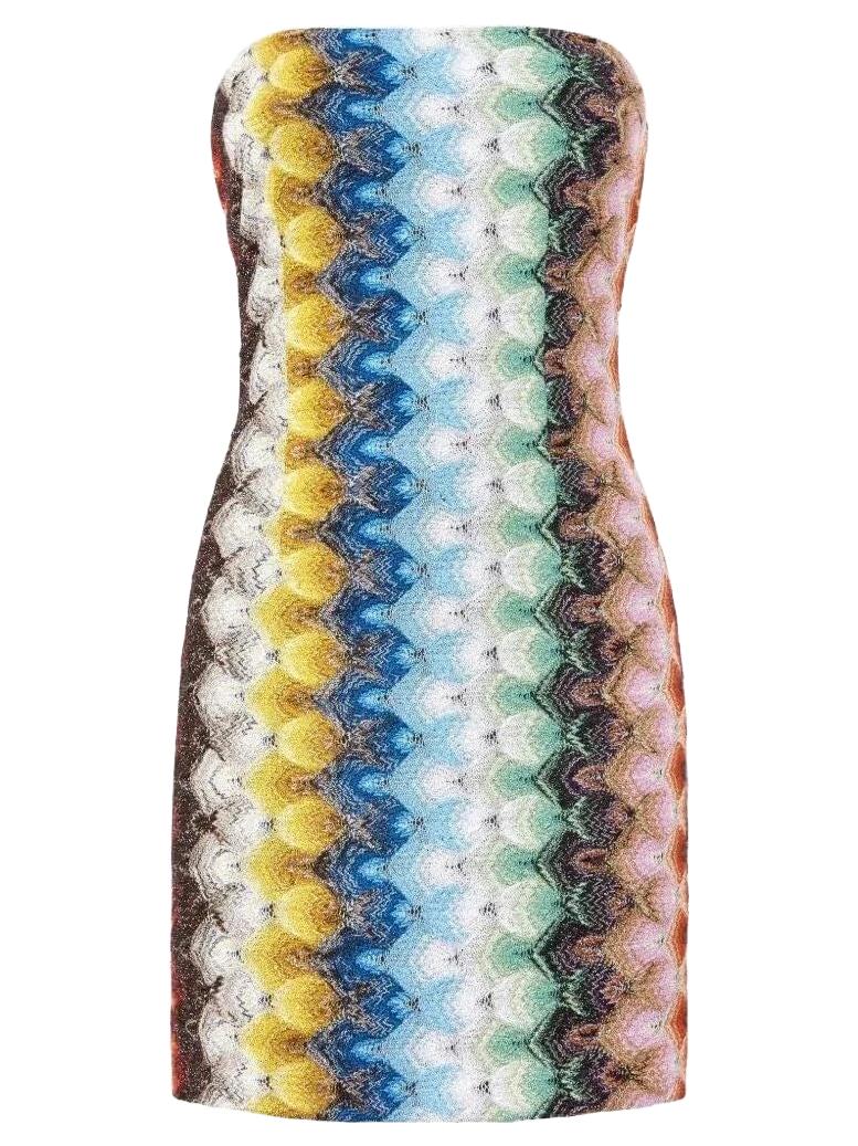 MISSONI Missoni One-Shoulder Lamé Minidress