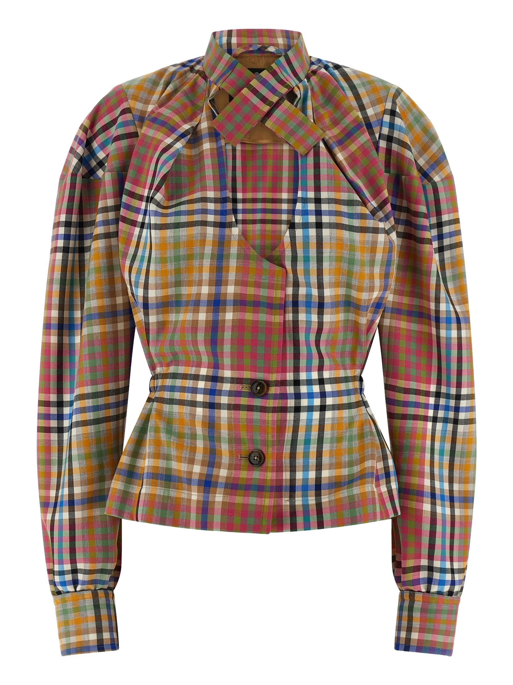 VIVIENNE WESTWOOD Vivienne Westwood Panther Gathered Linen Miniskirt