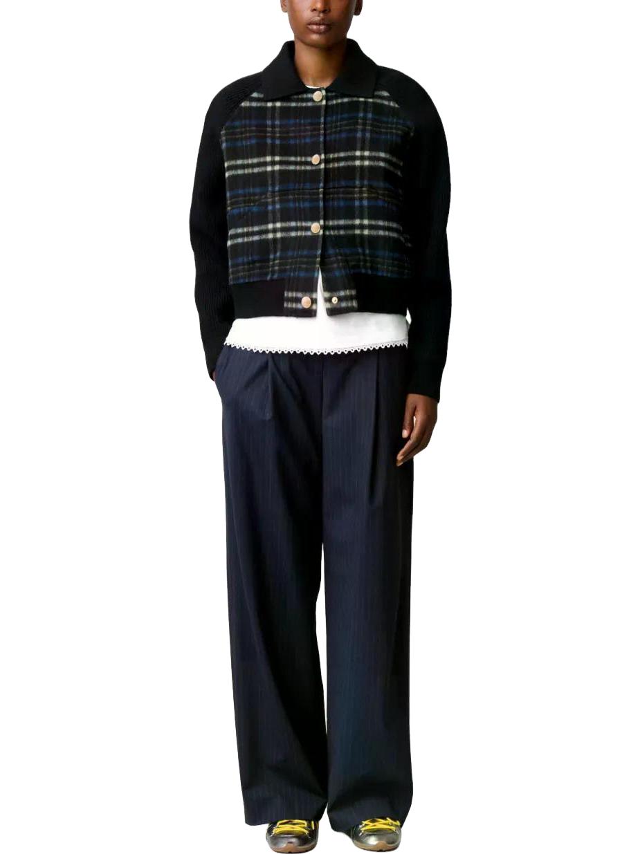 CLAUDIE PIERLOT Claudie Pierlot Striped Bi-Material Jacket