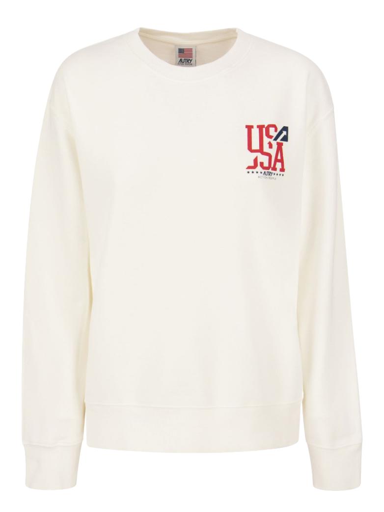 AUTRY AUTRY USA Long-Sleeve Cotton T-Shirt