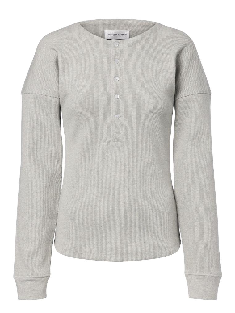 VICTORIA BECKHAM Victoria Beckham Ribbed-Knit Cotton Top