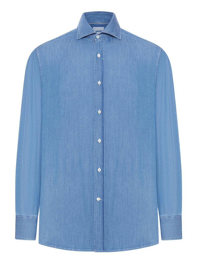 BRUNELLO CUCINELLI Brunello Cucinelli Men Medium Denim Shirt