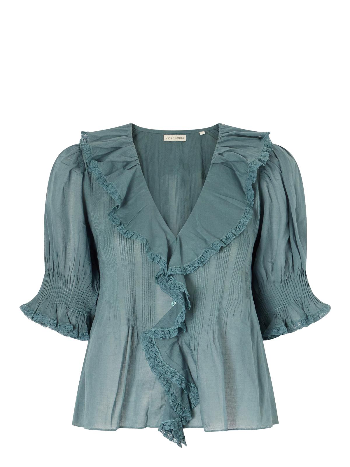 DÔEN Henri Lace-Trimmed Organic Cotton Blouse