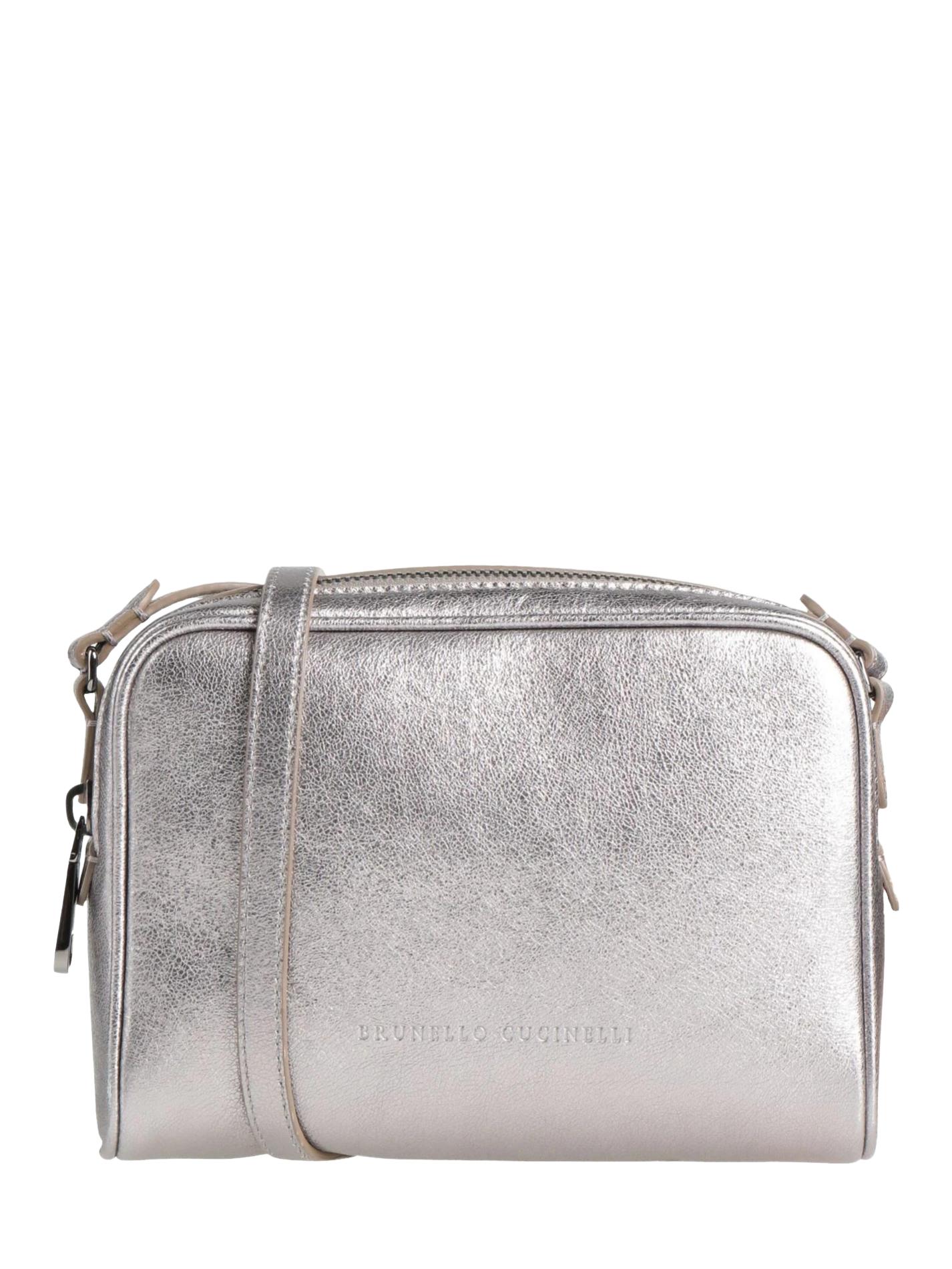 BRUNELLO CUCINELLI Brunello Cucinelli Metallic Leather Camera Bag