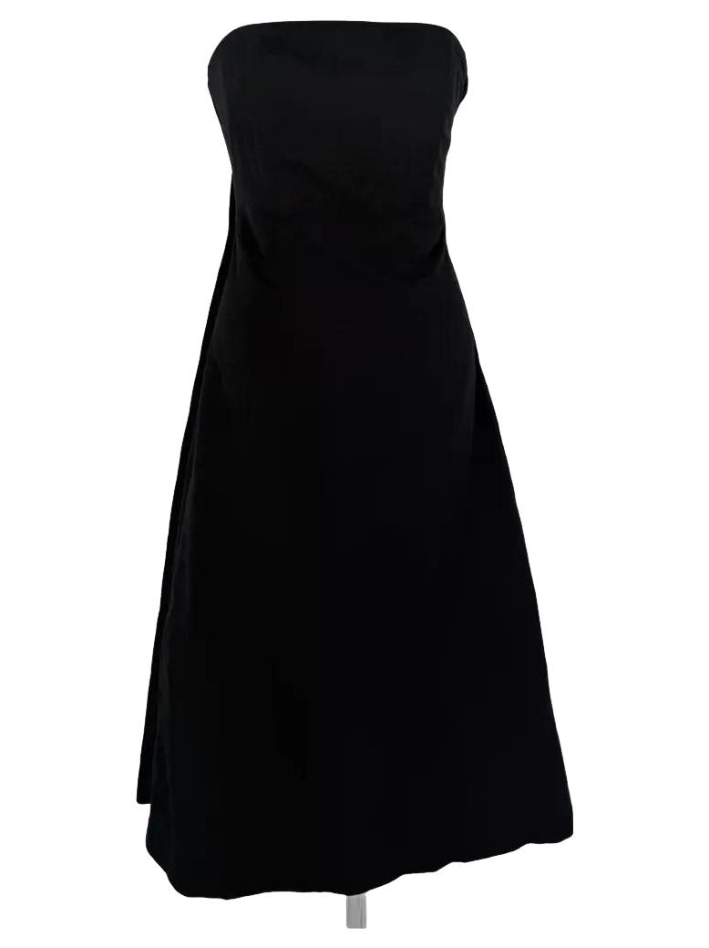 NORMA KAMALI Norma Kamali Strapless Flared Midi Dress