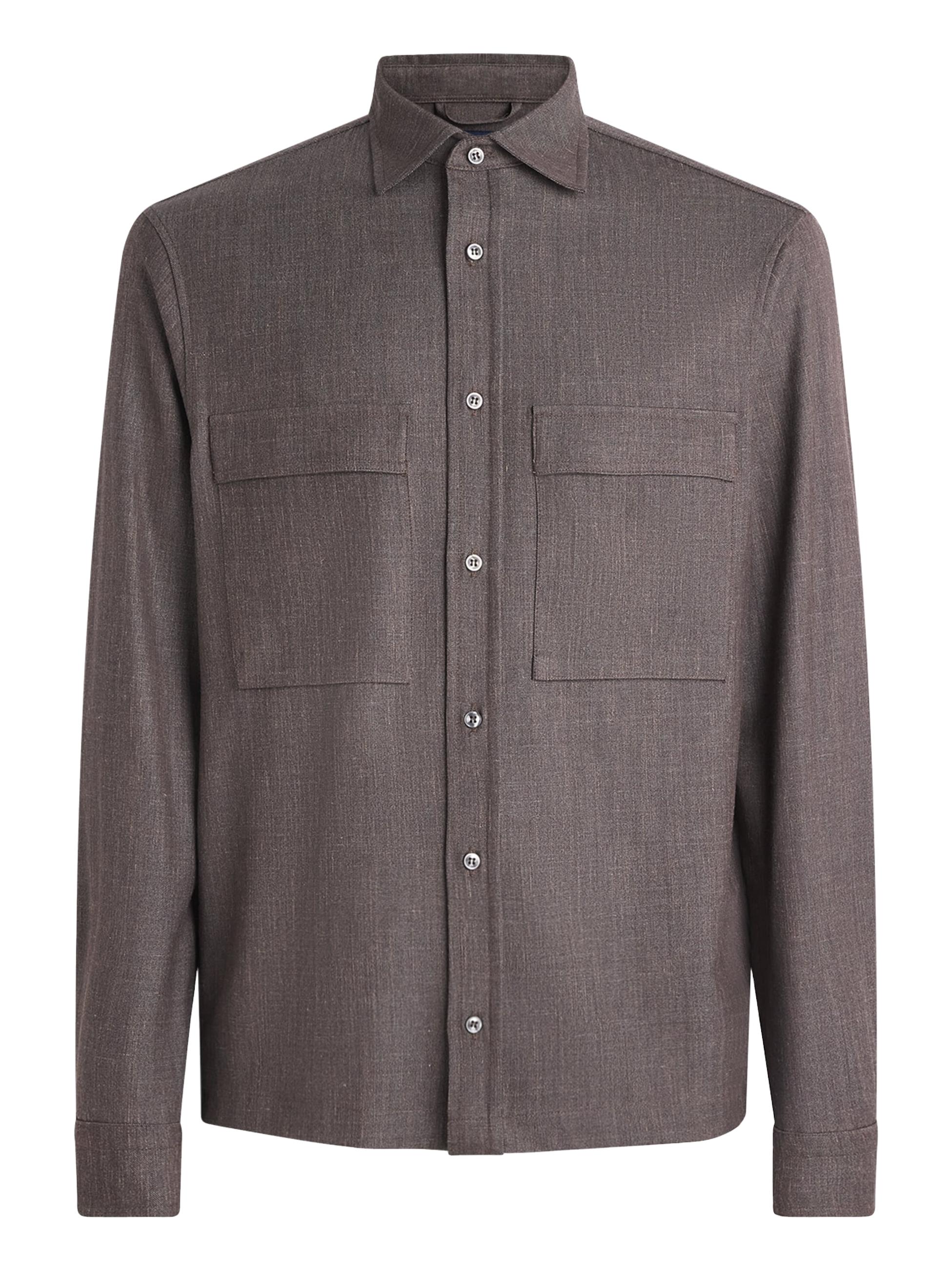 PAUL & SHARK wool-silk-linen-blend overshirt