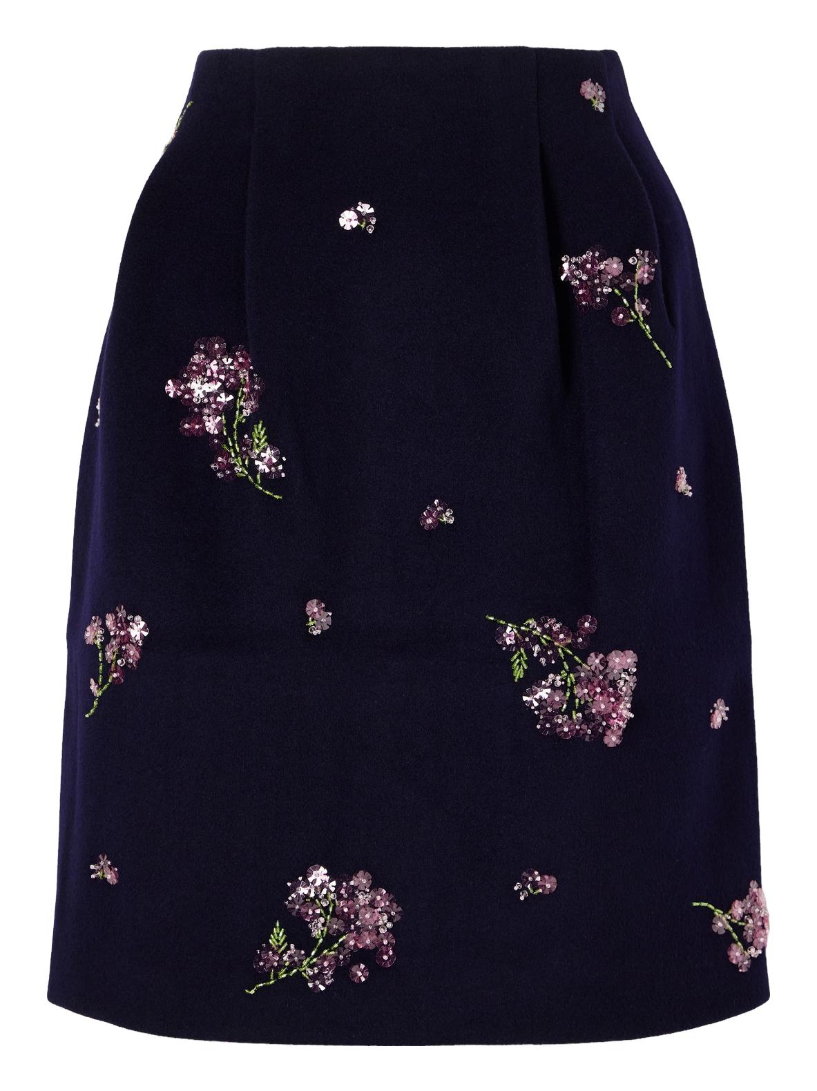 SHUSHU/TONG SHUSHU/TONG Sequin-Embellished Wool Midi Skirt