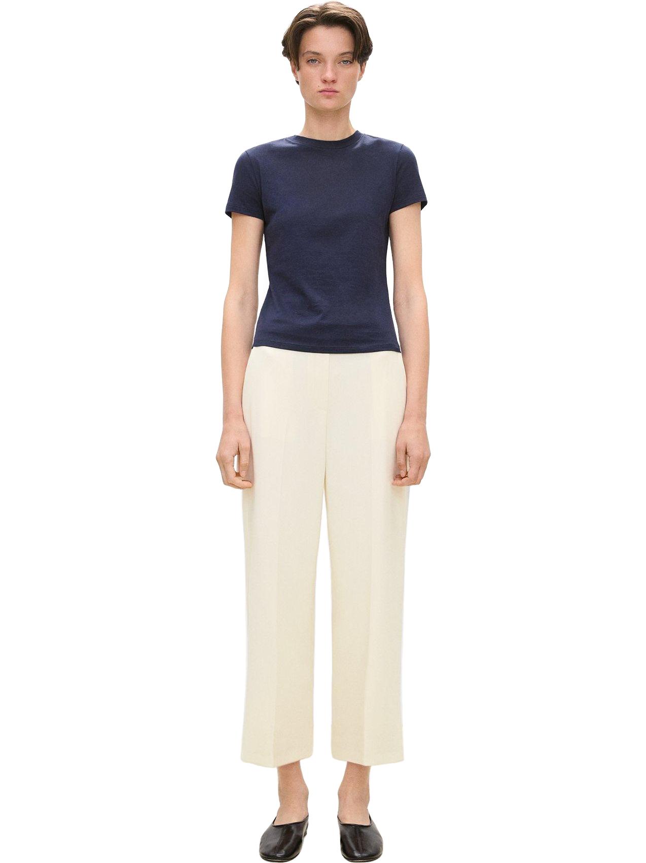 THEORY Classic Straight Pull-On Pant in Admiral Crepe