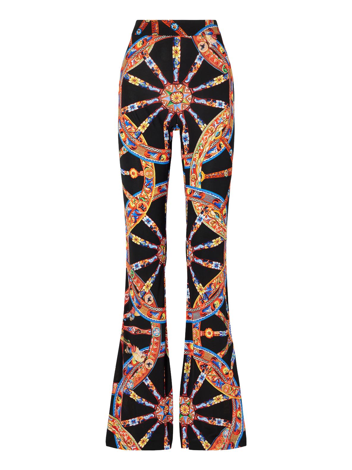 DOLCE & GABBANA DOLCE&GABBANA Carretto Printed Crepe Flared Pants