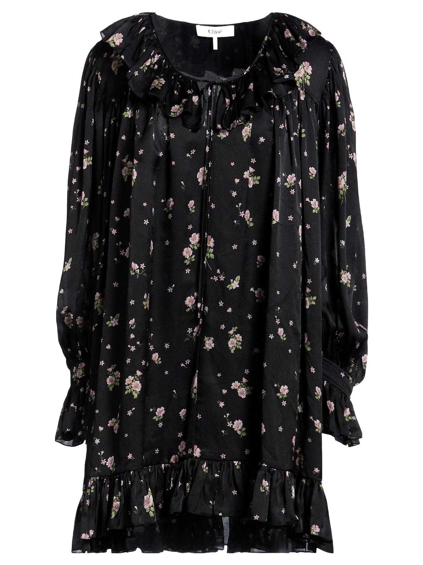 CHLOÉ Chloé Floral-Print Silk Dress
