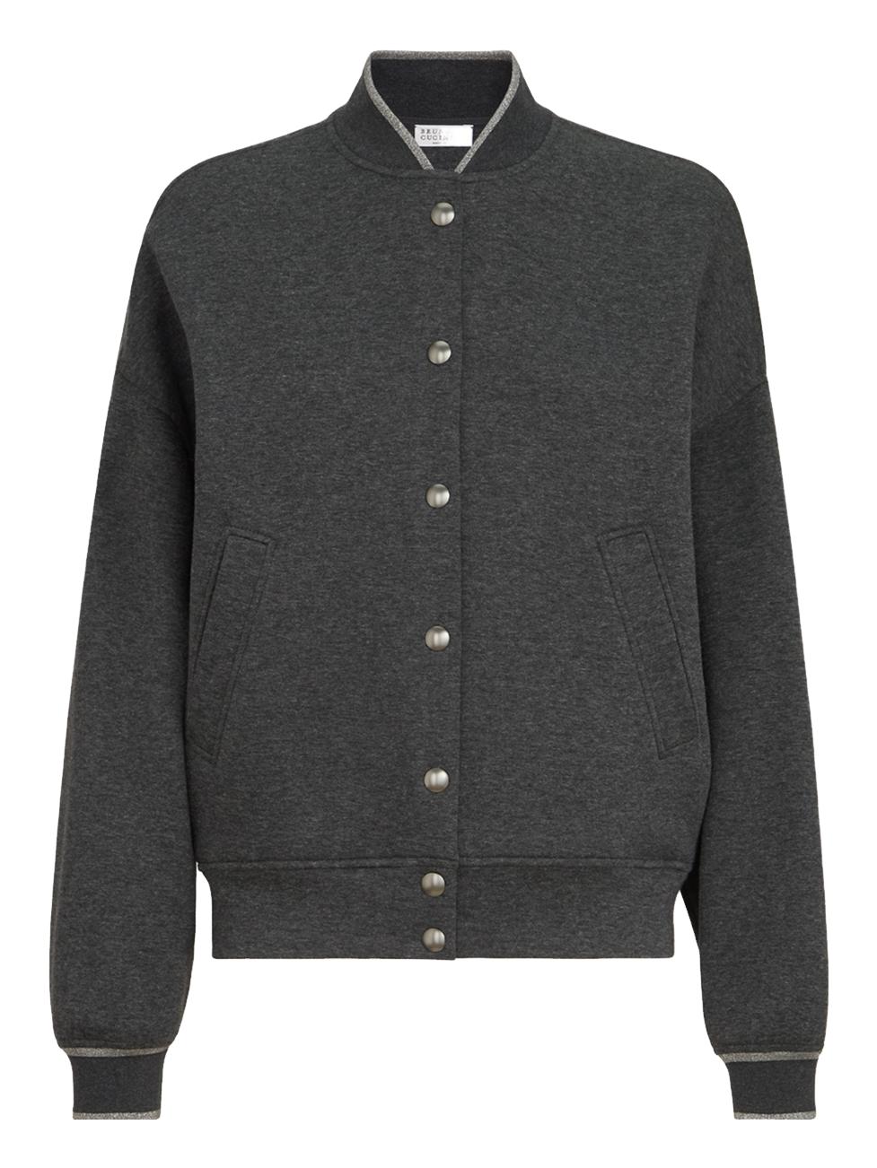 BRUNELLO CUCINELLI Brunello Cucinelli Techno Cotton and Cashmere Interlock Bomber Jacket