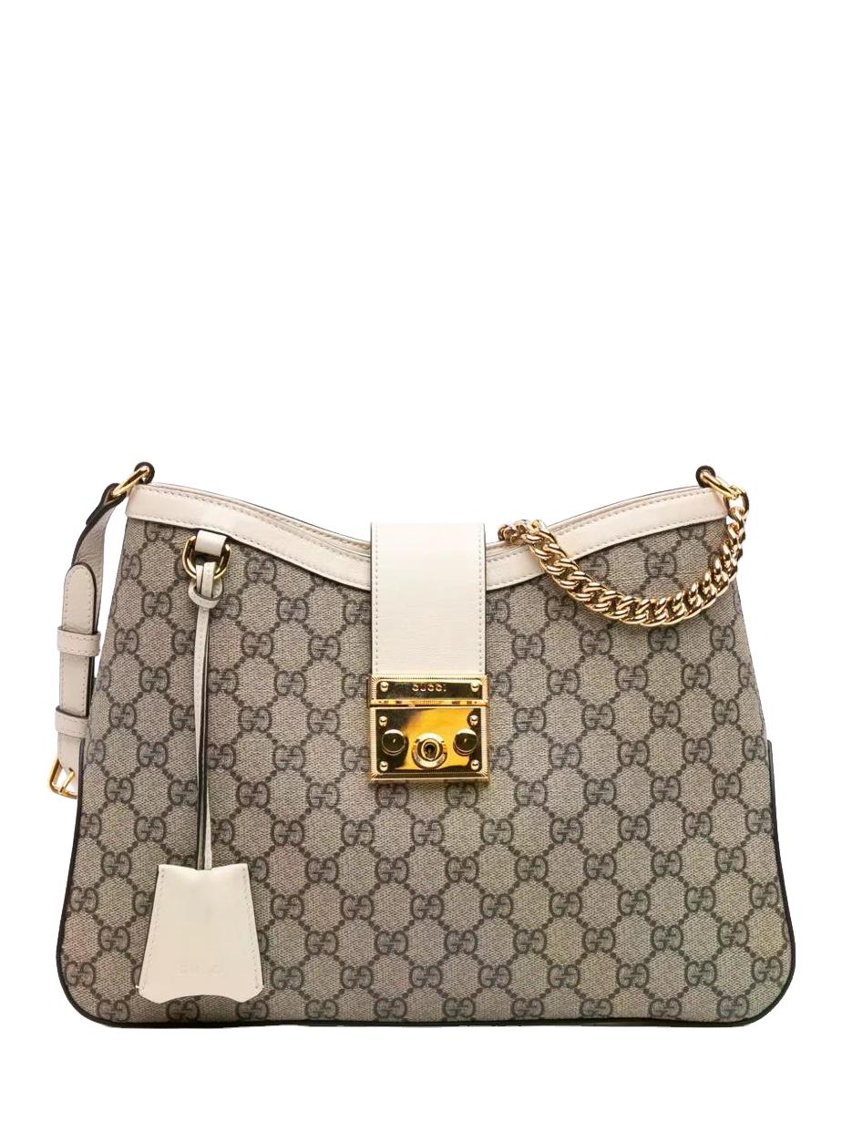 GUCCI Gucci GG Supreme Padlock Shoulder Bag