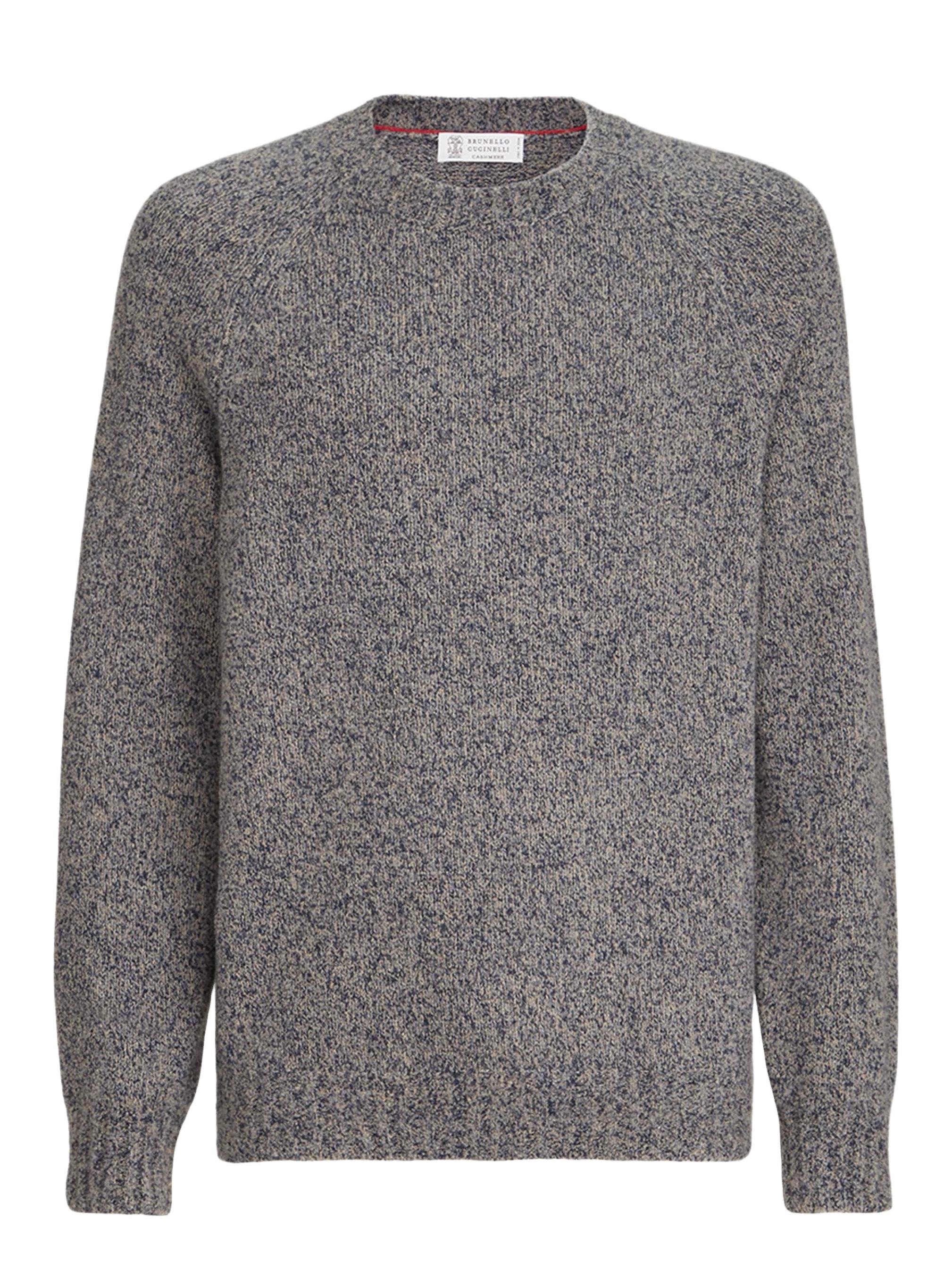BRUNELLO CUCINELLI Brunello Cucinelli Cashmere Bomber Jacket with Leather Sleeves and Shearling Collar