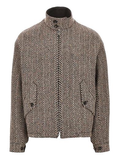MANIÈRE DE VOIR Manière De Voir Dorian Herringbone Wool Pleated Trousers