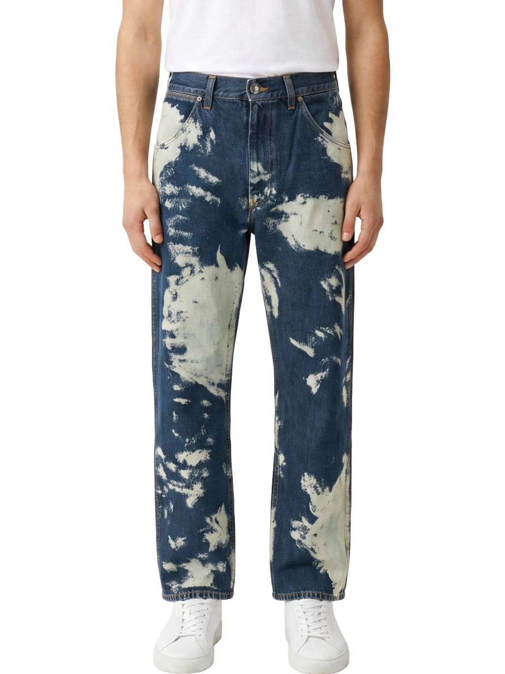 VIVIENNE WESTWOOD Vivienne Westwood Abstract Print Bleached Wide-Leg Jeans