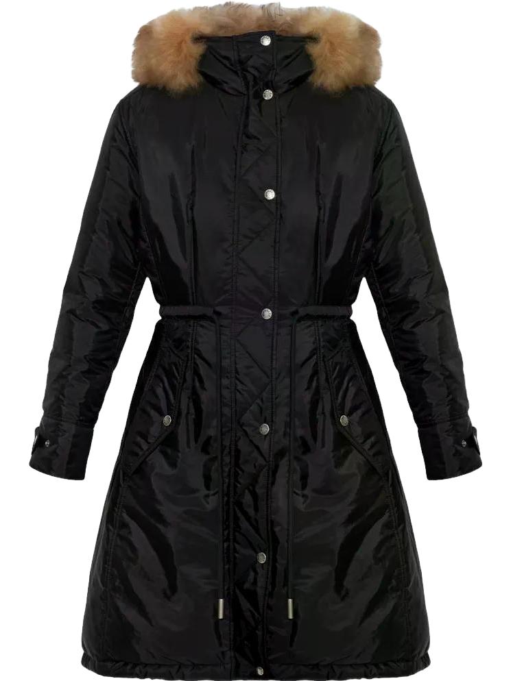 MONCLER Moncler Moustique Hooded Parka with Fur Trim
