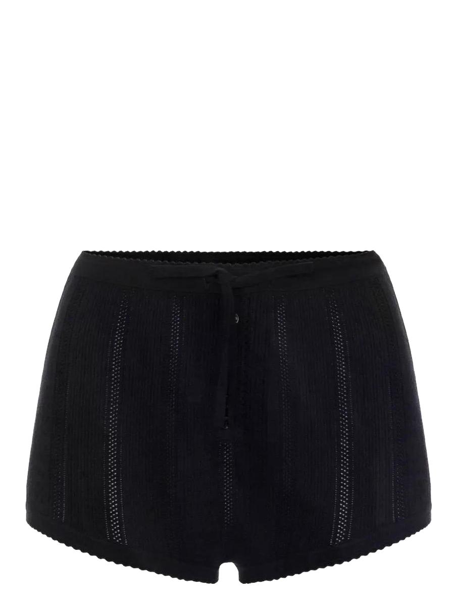 ELISABETTA FRANCHI Elisabetta Franchi Knit Openwork Briefs with Scalloped Edges