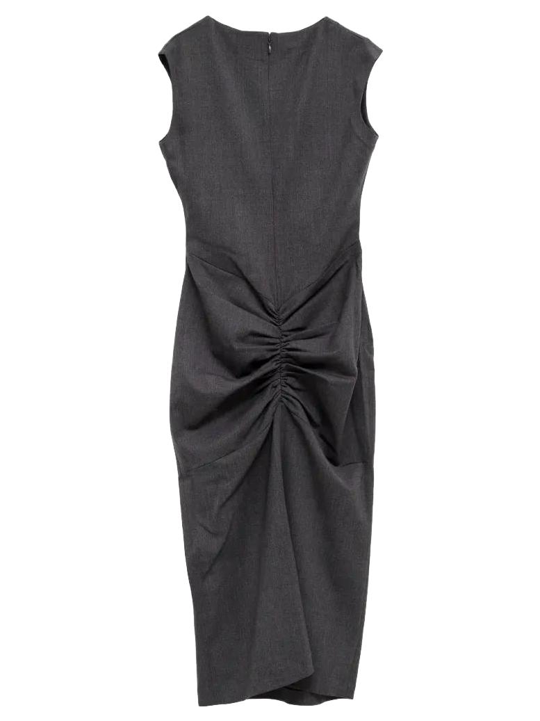 LEMAIRE Lemaire Fluid Long-Sleeve Tied-Waist Dress