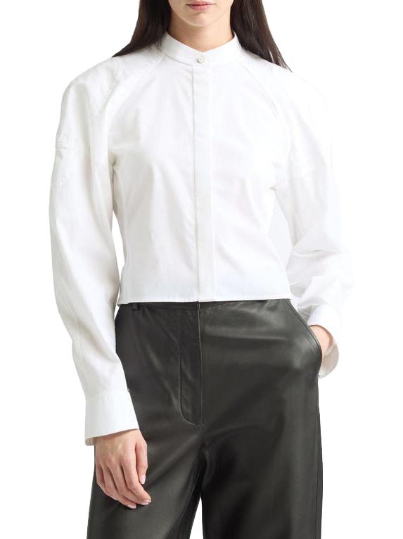 HELMUT LANG Helmut Lang Cotton Poplin Band Collar Shirt