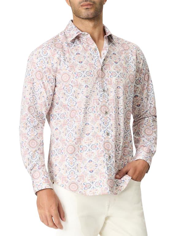 ROBERT GRAHAM fairview stretch cotton button up shirt