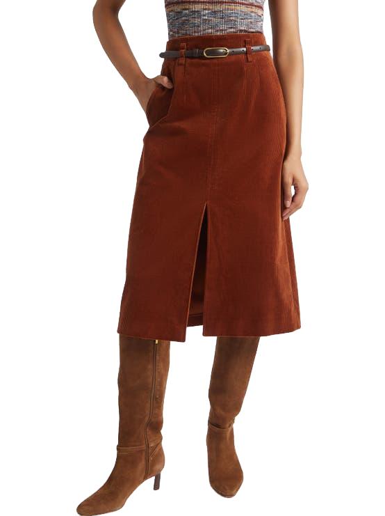VERONICA BEARD Veronica Beard Alexie Corduroy Midi Skirt
