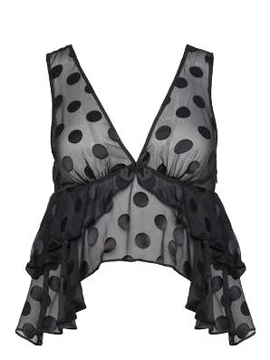 DOLCE & GABBANA Dolce & Gabbana Polka Dot Lace Embellished Top