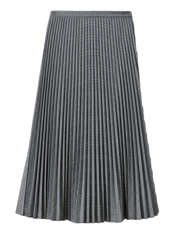 WHISTLES Whistles Check Pleated Midi Skirt