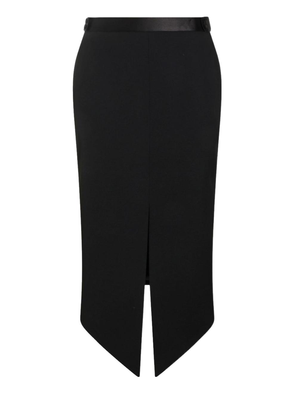 TOM FORD Tom Ford Satin-Trim Back-Slit Skirt