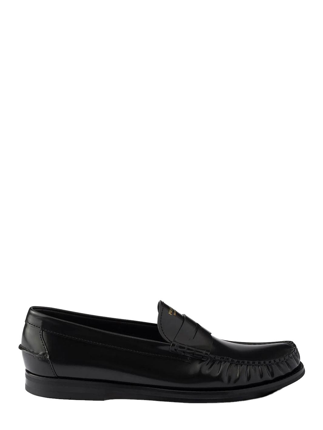 PRADA PRADA Brushed Leather Loafers