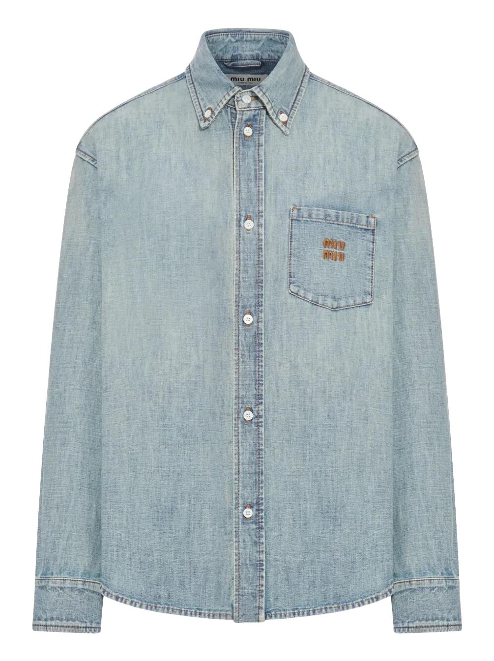 MIU MIU MIU MIU Chambray Denim Shirt