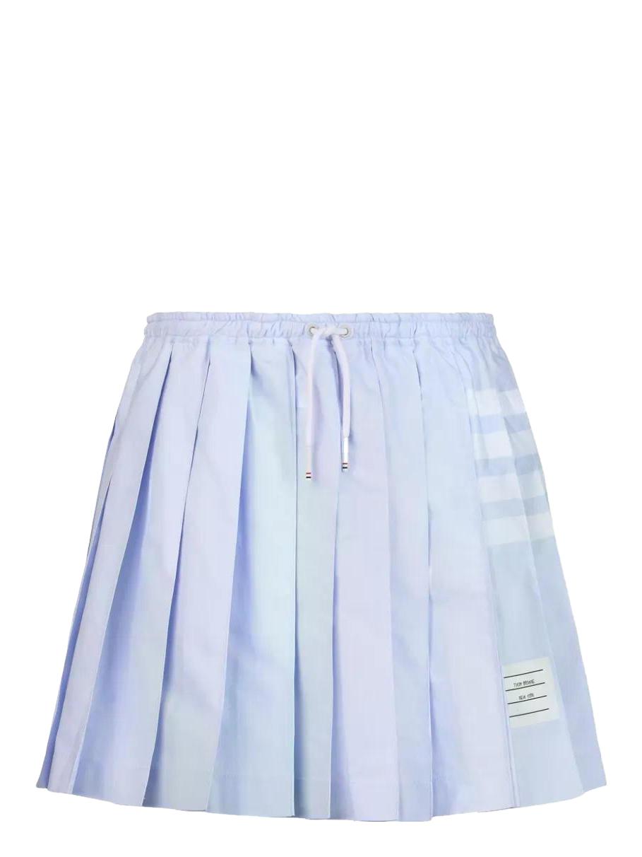 THOM BROWNE Thom Browne Pleated Mini Skirt with 4-Bar Detailing
