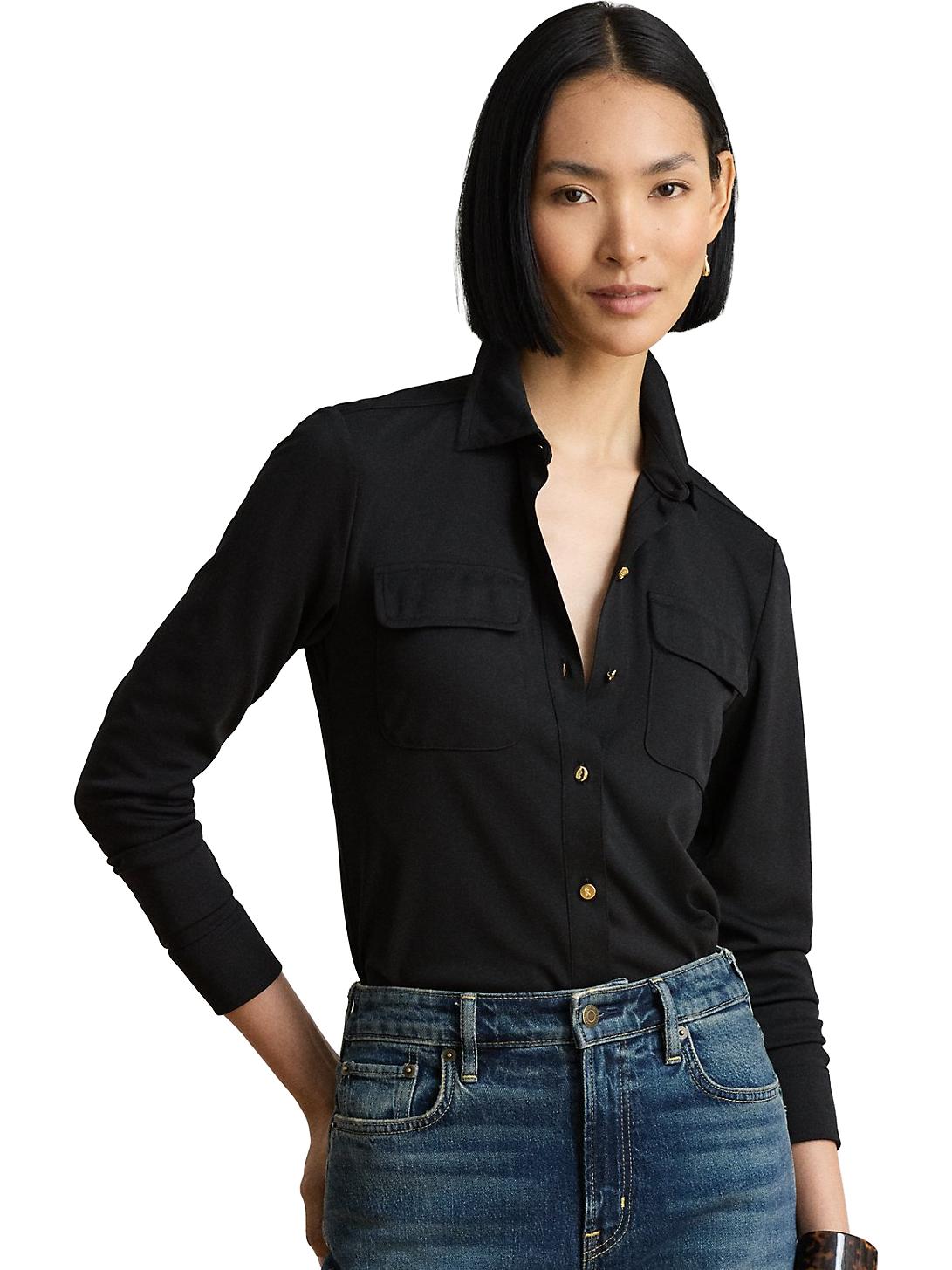 RALPH LAUREN Ralph Lauren Stretch Jersey Button-Up Shirt