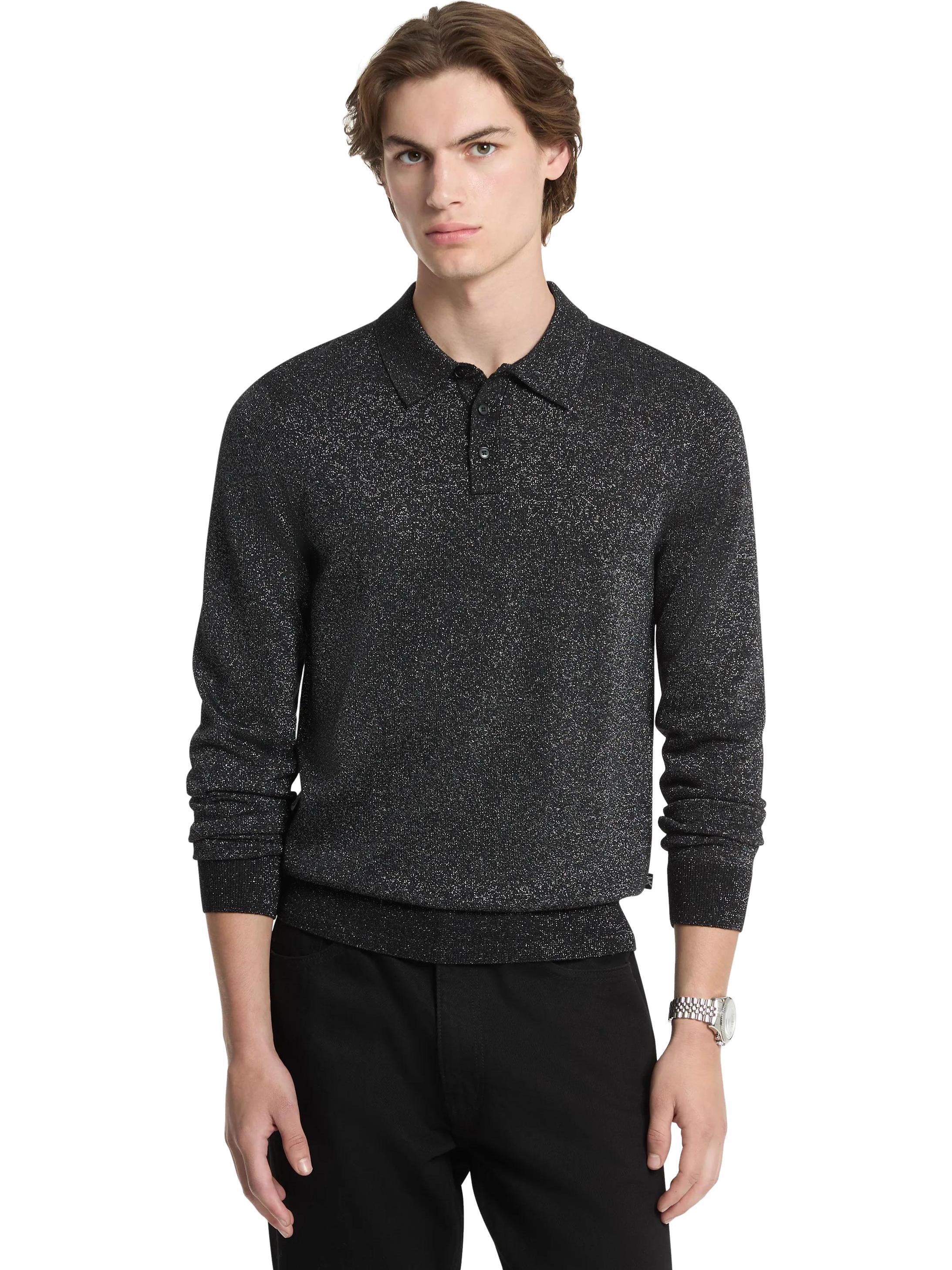 MICHAEL KORS metallic wool polo sweater in - size xs by