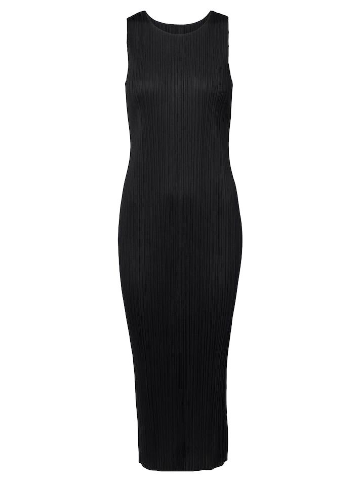 ISSEY MIYAKE Pleats Please Issey Miyake Black Midi Dress