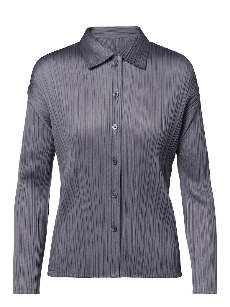 ISSEY MIYAKE Pleats Please Issey Miyake Black Polyester Pleated Shirt
