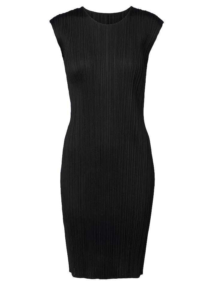 ISSEY MIYAKE Pleats Please Issey Miyake Black Pleated Mini Dress