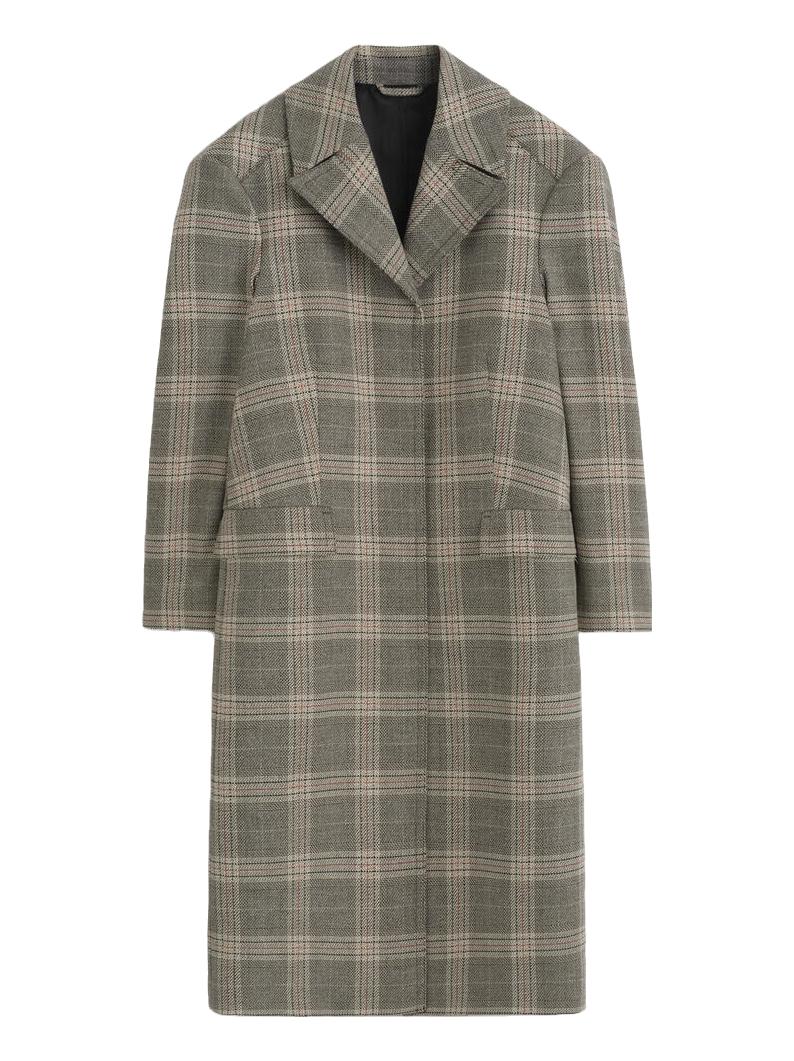 COS COS Checked Tailored Long Coat