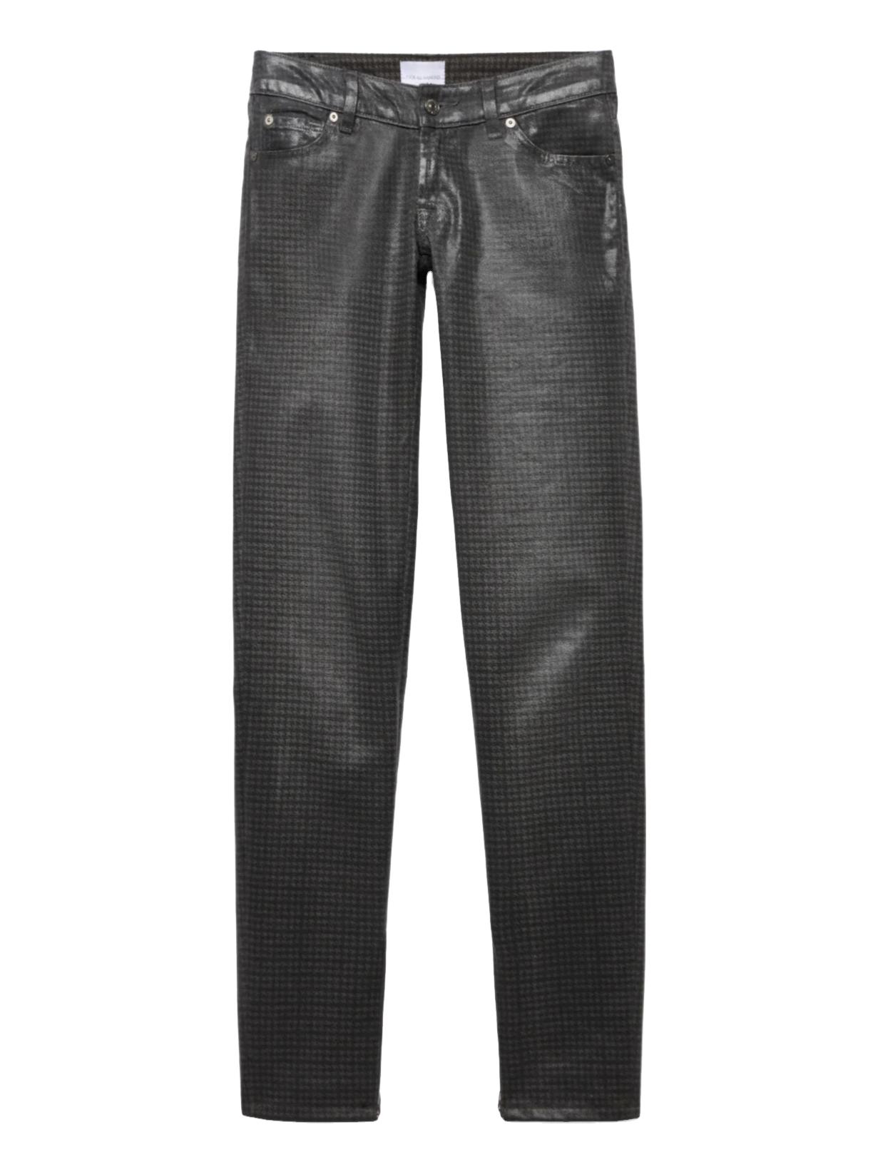 7 FOR ALL MANKIND 7 For All Mankind Coated Houndstooth Straight Leg Jeans